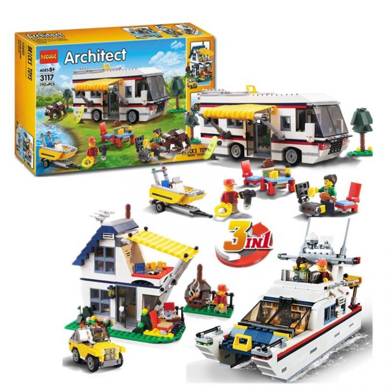 DECOOL 3117 3 IN 1 Vacation Getaways City series Compatible LEGO 31052 ...