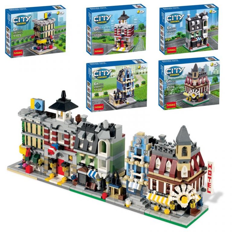 DECOOL 1105~1109 Mini City 5 IN 1 Modular Compatible LEGO 10230 | DECOOL